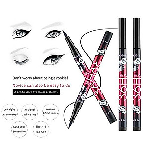 2pcs 36H Black Eyeliner Pencil Long Lasting Waterproof Liquid Eyeliner Pen Natural Eye Liner Makeup