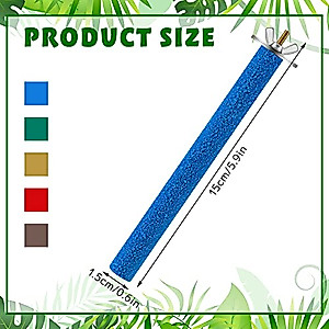 10 Pieces Bird Perch Stand Parrot Stand Paw Grinding Stick Parrot Perch Rough Surfaced Bird Cage Stand Colorful Wooden Parakeet Perch Bird Toys for Cockatiels Bird Cage Accessories