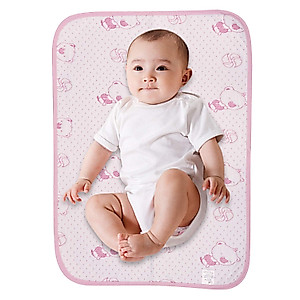 Cartoon Waterproof Changing Pads Breathable Leak-Proof Baby Urine Pad Mat Reusable Mattress Sheet Protector Pad Washable Incontinence Bed Pad for Bed Wetting Cute Bear Toddler Soft Cotton Urine Pad