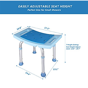 Shower Chair for Elderly Seniors,Shower Stools and Benches for Adults,Bath Chair Shower Benches for The Disabled,Shower Seats,Blue Tub Chair