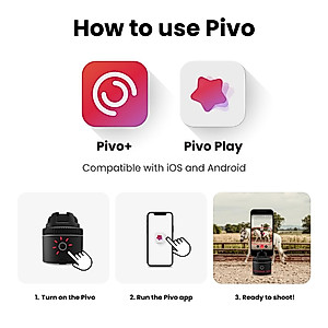 Pivo Pod Silver Equestrian Pack, Auto Face, Body, Horse Tracking Phone Holder, 360° Rotation, Remote Control for Hands-Free Video Recording