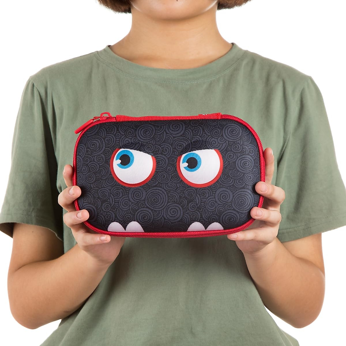 ZIPIT Wildlings Pencil Box for Kids | Pencil Case for School | Organizer Pencil Bag | Large Capacity Pencil Pouch (Black)