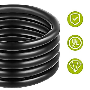 IHAYNER 50 Amp Generator Power Cord, 15 FT, Black Generator Extension Cord, 125V / 250V Generator Power Cord, NEMA 14-50P & SS2-50R & CS6364, Generator Cord, Twist Lock Connector