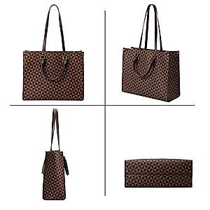 Handbags for Women Large Tote Purses Designer Shoulder Bags Top Handle Satchel Fashionable Leather Handbag (brown)