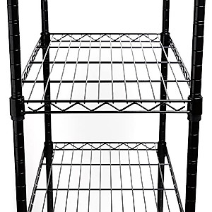 Westerly 4 Tier Household Wire Shelving Unit (13" x 23" x 48") Holds up to 600lbs
