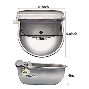 Automatic Dog Feeder Trough Bowl Dispenser Waterer for Pet Dog Horse Cattle Goat Sheep Water Stainless Steel Farm Tool