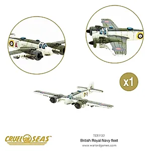 Cruel Seas Warlord British Royal Fleet 1:300 WWII Naval Military Wargaming Plastic Model Kit 782611001