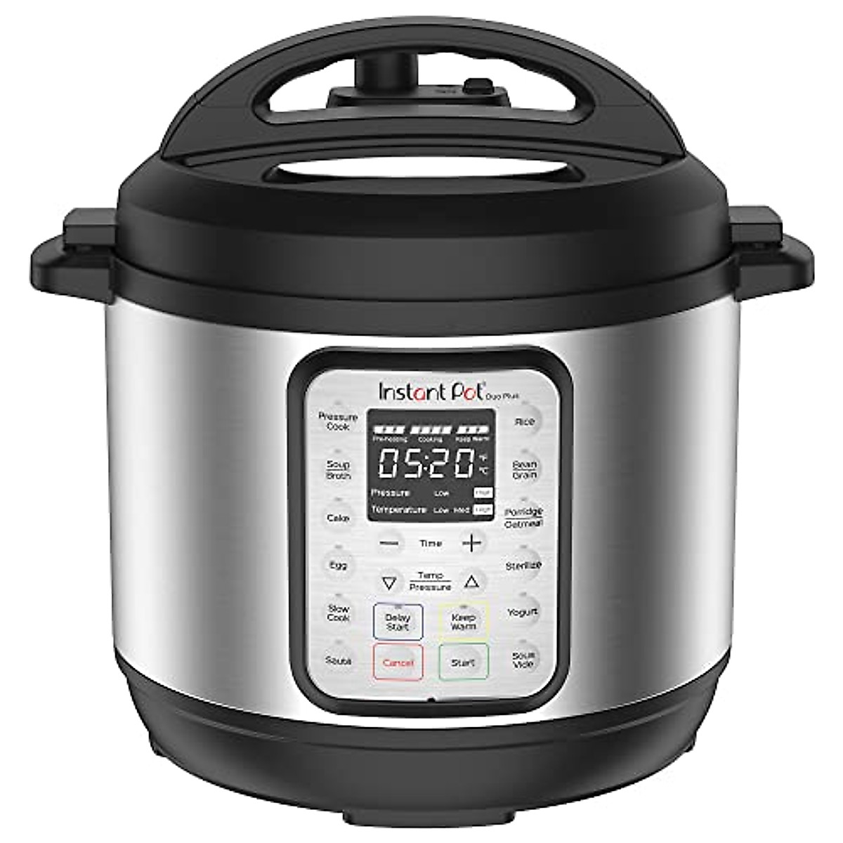 Instant Pot Duo Plus 9-in-1 Electric Pressure Cooker, Sterilizer, Slow Cooker, Rice Cooker, Steamer, Saute, 8 Quart, 15 One-Touch Programs & ant Pot Tempered Glass lid, Clear 10 Inch (26 cm) 8 Quart