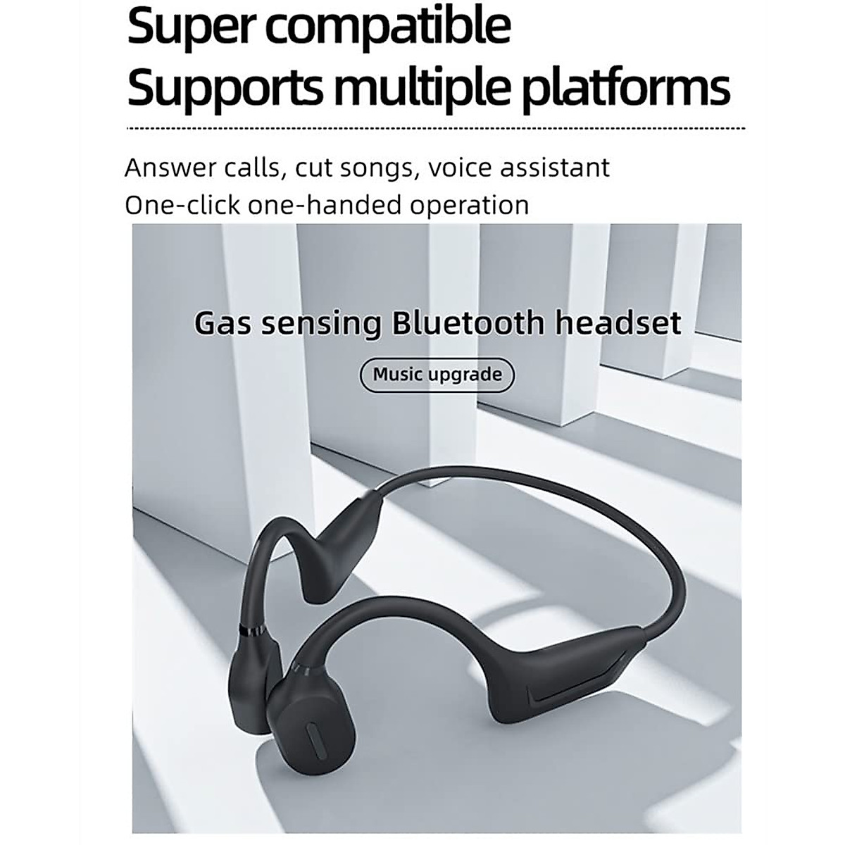 Bone Conduction Headphones Open Ear Headphones Bluetooth Wireless Headset Earpiece Running Wireless Earphone Support MP3 Play 32G Memory