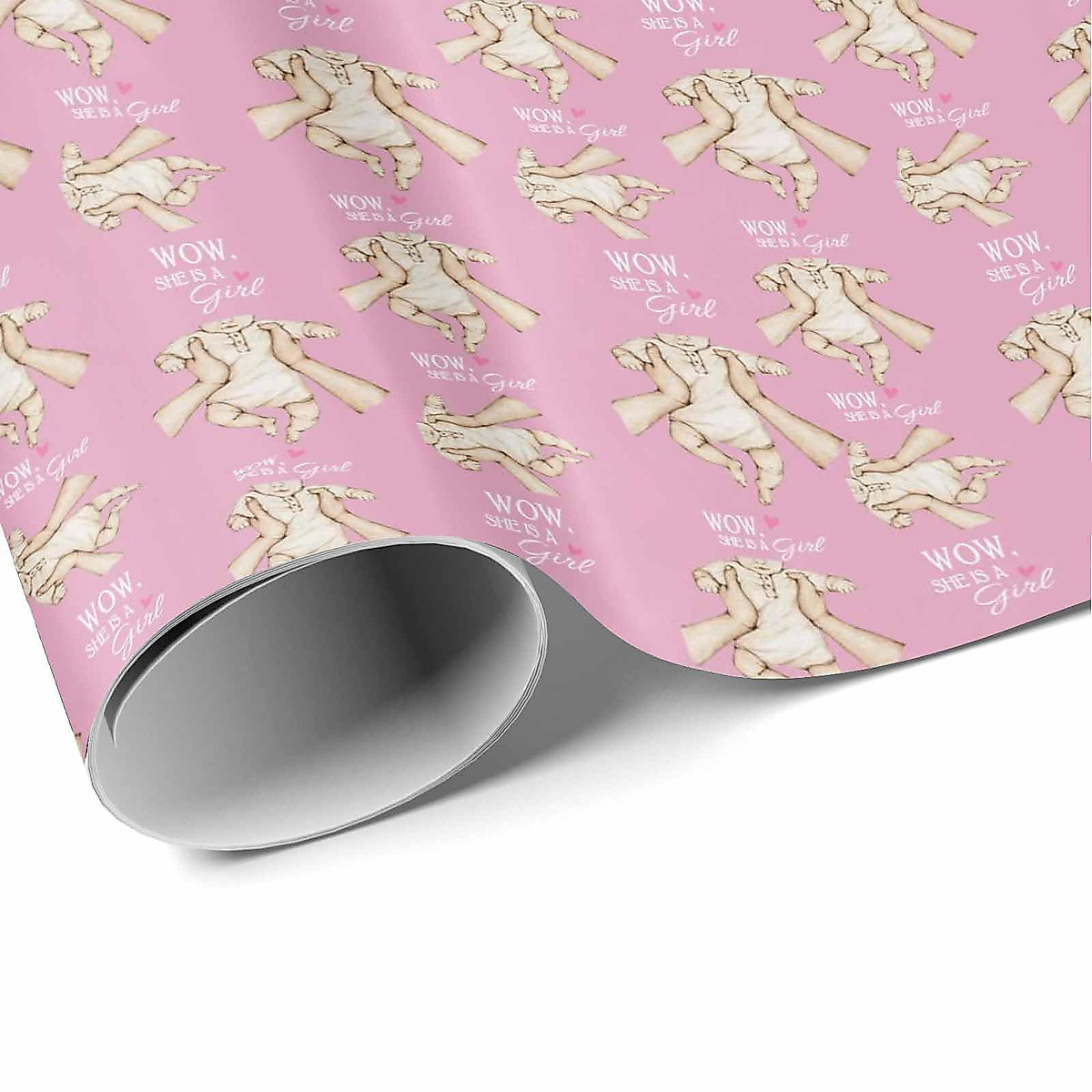 M YESCUSTOM Custom Baby Shower Wrapping Paper with Name Picture Personalized Wrap Paper Gift for Baby Boy Girl Christmas Newborn Birthday