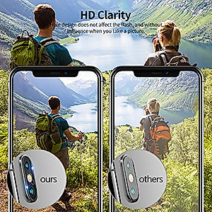 Tensea Back Camera Lens Protector Apple iPhone Xs Max/Xs/X Tempered Glass Film Screen Protector, Anti-Scratch, Anti-Fingerprint, Ultra Thin, High Definition, 4 Pack