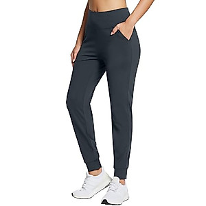 BALEAF Women's Fleece Lined Joggers Waterproof Thermal Hiking Pants Sweatpants Track Pants Winter Clothes Running Gear Gray XL