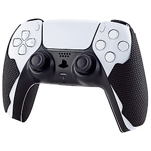 eXtremeRate PlayVital Anti-Skid Sweat-Absorbent Controller Grip for ps5, Professional Textured Soft Rubber Pads Handle Grips for ps5 Controller with Shoulder Button Trigger Stickers - Mecha Edition