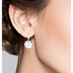 Miabella 925 Sterling Silver Italian High Polished Round Bead Ball Dangle Leverback Earrings for Women 12mm, 14mm Made in Italy (14mm (9/16 Inch))