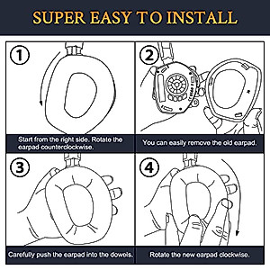 SOULWIT Cooling-Gel Earpads Replacement for Sennheiser RS165/TR165/RS175/TR175/RS185/TR185/RS195/TR195(RS/TR 165 175 185 195 RF), Ear Pads Cushions for HDR165/HDR175/HDR185/HDR195(HDR 195RF)Headphones