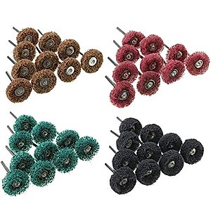 Abrasive Buffing Wheels, 40pcs Buffing Polishing Wheel Set 80/120/160/240 Grit for Dremel Rotary Tool by YEEZUGO
