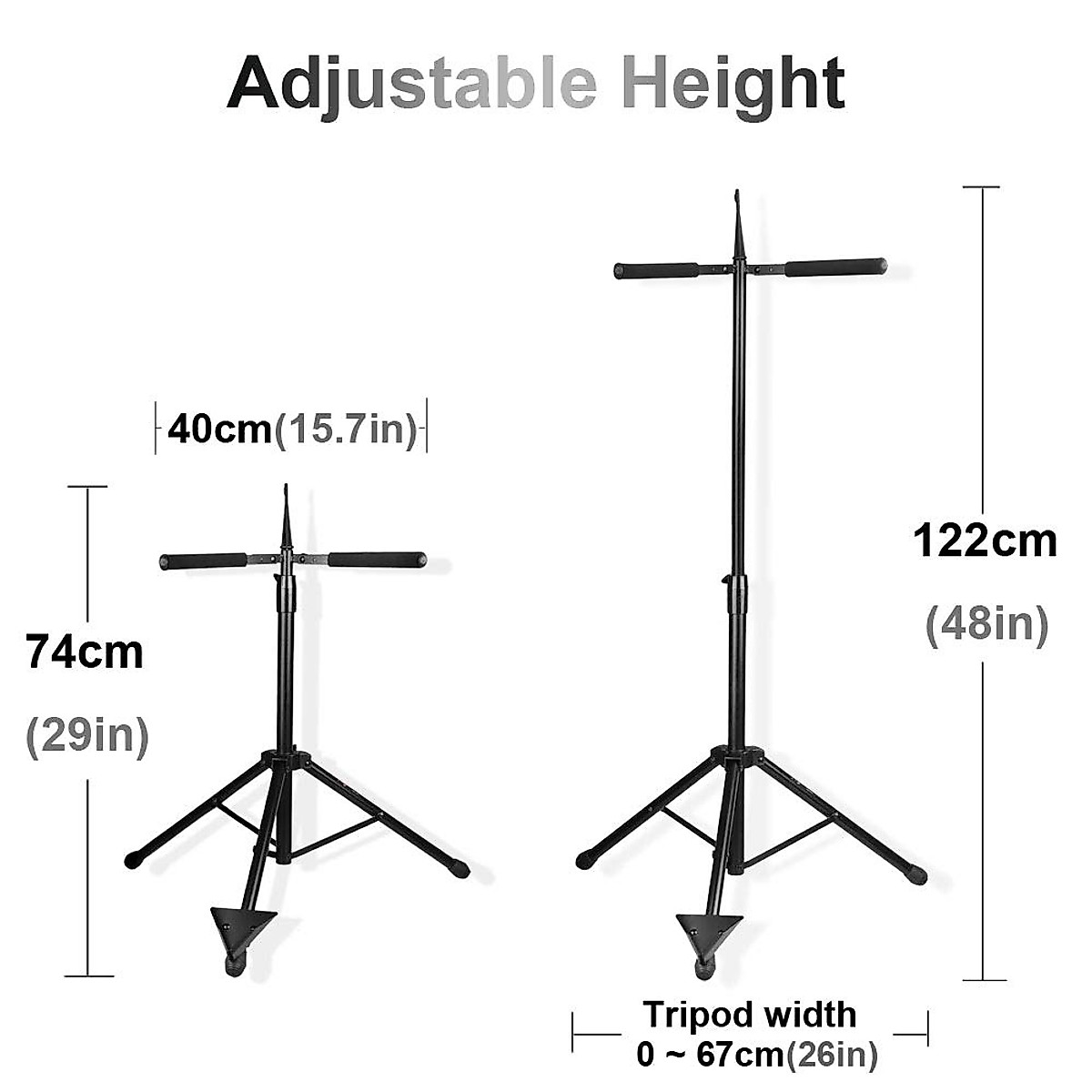 Mr.Power Adjustable Foldable Tripod Stand for Cello with Hook for Bow