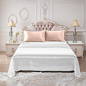 2 Packs Silk Pillow Cases, Satin Pillowcase for Hair and Skin, Pillowcases Standard Size Set of 2, Luxury Soft Satin Pillowcovers 20x30 Inches, for Women Men