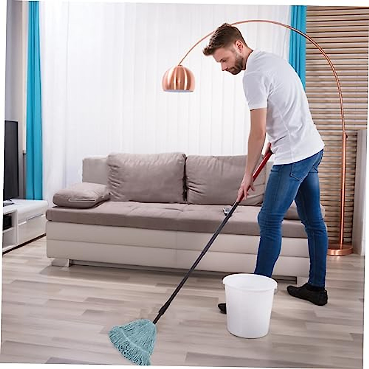 KALLORY 1PC Practical mop Cloth mop Cloth Replacement mop Accessories Commercial mop Handle mop Handle Commercial Washable mop Head Microfiber mops Micro Fiber mop Microfiber Floor mop