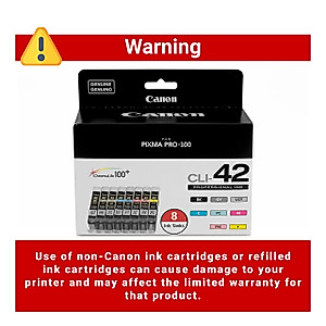Canon CLI-42 8 PK Value Pack Ink, 8 Pack Compatible to PIXMA PRO-100