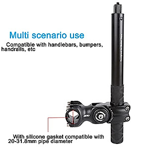 Third Person Perspective Handlebar Mount +114CM Invisible Selfie Stick for Bike Motorcycle Ride Tracking Shooting for Insta360 ONE X3,X2,X,RS,R 360 Camera