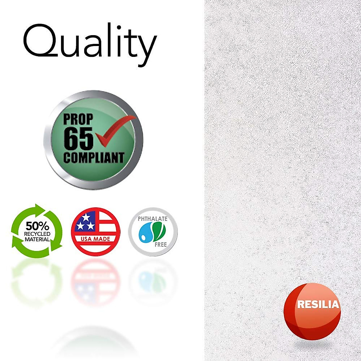 Resilia Office Desk Chair Mat - for Low Pile Carpet (with Grippers) Clear, 30 Inches x 48 Inches, Made in The USA