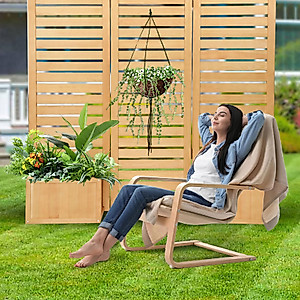 Upgrade 5.5'X5.2'X1.6' Cedar Outdoor Privacy Panels, Planter Privacy Screen, Privacy Fence Planter, Privacy Screen with Planter Box, Privacy Planter Box, Privacy Planter for Patio, Backyard, Gazebo