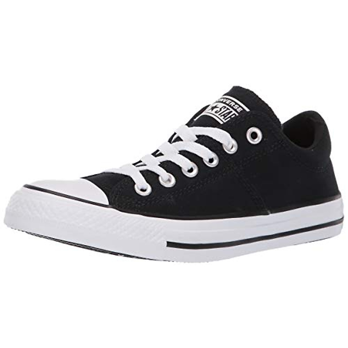 Converse Women's Chuck Taylor All Star Madison Low Top Sneaker, Black/White/Black, 8.5 M US