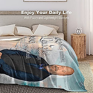 ASDPIHNK Funny Meme Blanket, Bertram Live Laugh Love Soft Plush Throw Blanket Winkle's Mantra Super Fuzzy Warm Lightweight Thermal Fleece Blankets for Couch Bed Sofa All Season 50''x 60''