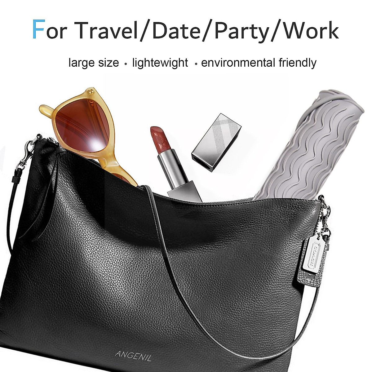 ANGENIL Pro Large Heat Resistant Silicone Mat Sleeve Pad for Curling Iron, Tourmaline Ceramic Titanium Hair Straightener, Straightening Flat Iron, Hair Curler, Travel Mat Case Large Size 11.02" x 7.9"