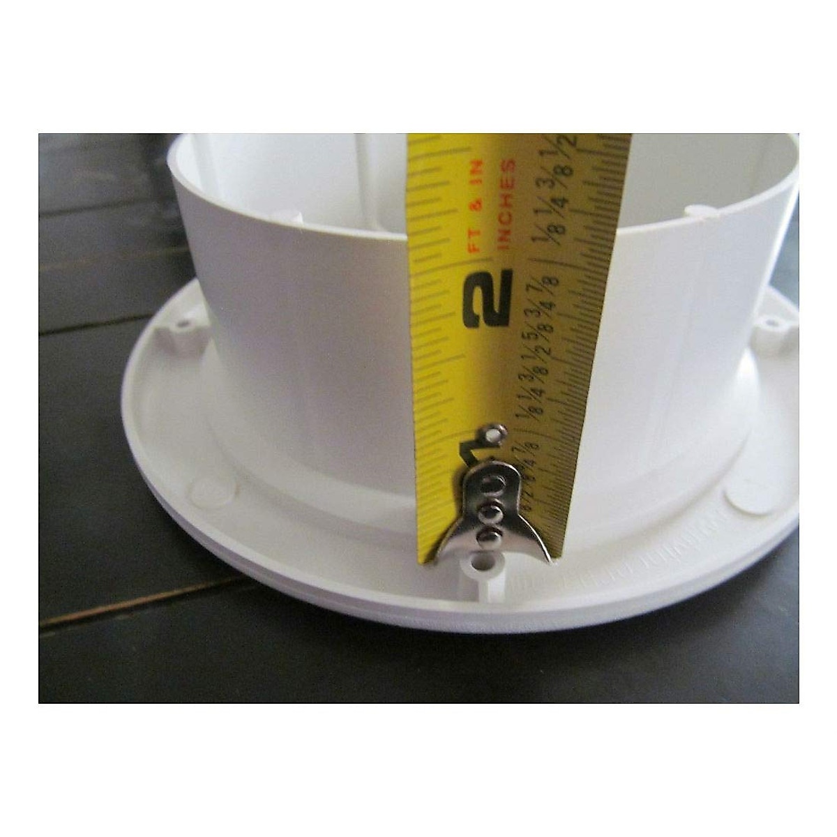 7" Round White Ceiling A/C Vent 2" Extension Used in Newmar Other RV Motorhome