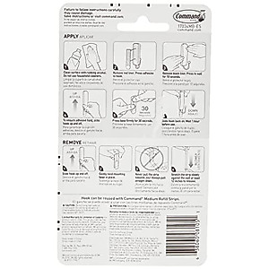 Command 17034MB-EF Medium Matte Black Hook-17034MB, One Size