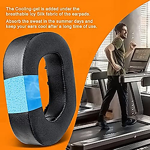 SOULWIT Cooling-Gel Earpads Replacement for Corsair HS80 RGB USB Wired/HS 80 RGB Wireless Gaming Headsets, Ear Pads Cushions with High-Density Noise Isolation Foam