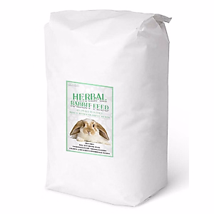 Pampered Chicken Mama Herbal Rabbit Feed 25 LB Bag: Premium Rabbit Food Made with Timothy Hay & Organic Herbs