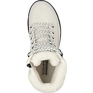 Skechers Women's Glacial Ultra-Woodlands Fashion Boot, White/Black, 10