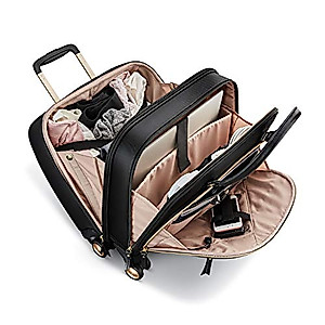 Samsonite Women's Mobile Solution Spinner Mobile Office ,Telescoping Handles, Black