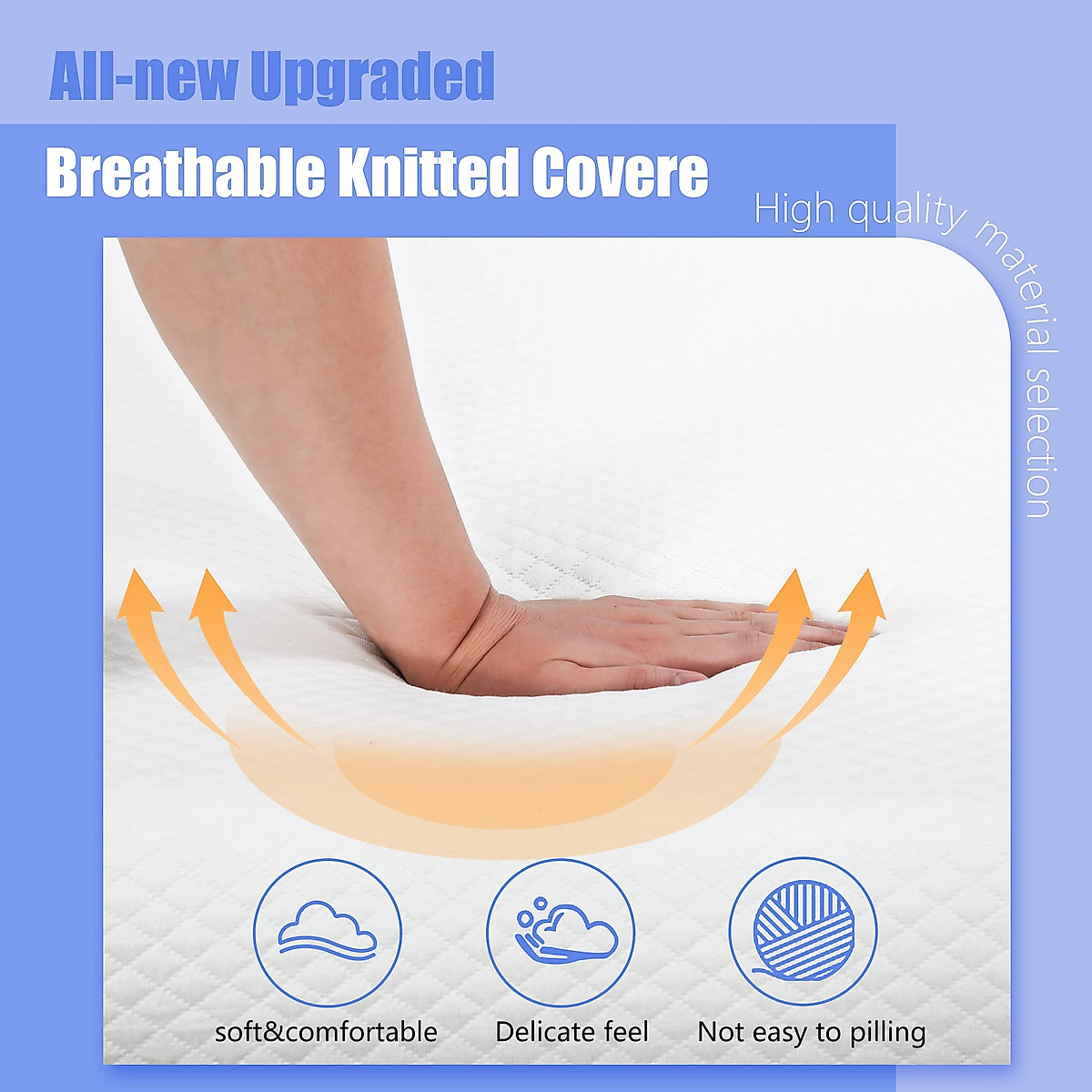 5/6/8/10/12-inch Gel Memory Foam Full Size Mattresses in A Box Full Size Lucid Mattress for Cool Sleep & Pressure Relief Medium Firm Vibe Mattress for Twin Bed,CertiPUR-US Certified，75×54×12，White