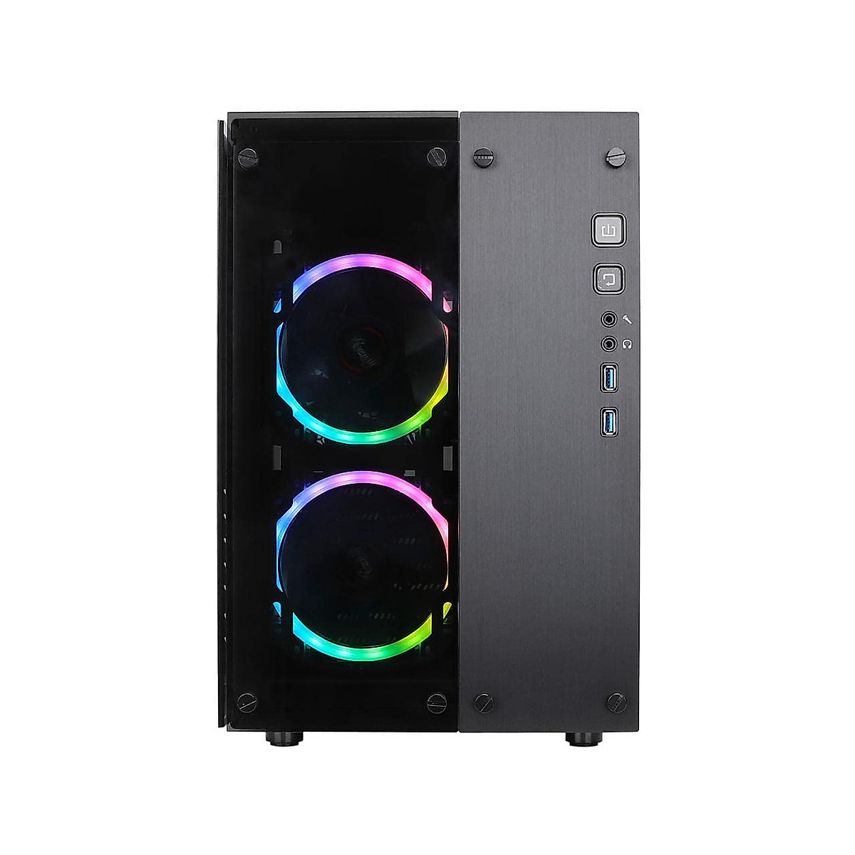 Rosewill CULLINAN PX RGB-ST ATX Mid-Tower Gaming PC Computer Case, Supports 240 & 280mm Liquid Coolers, 4 Dual-Ring Remote-Controlled 120mm RGB LED Fans & 80mm Rear Fan, Tempered Glass