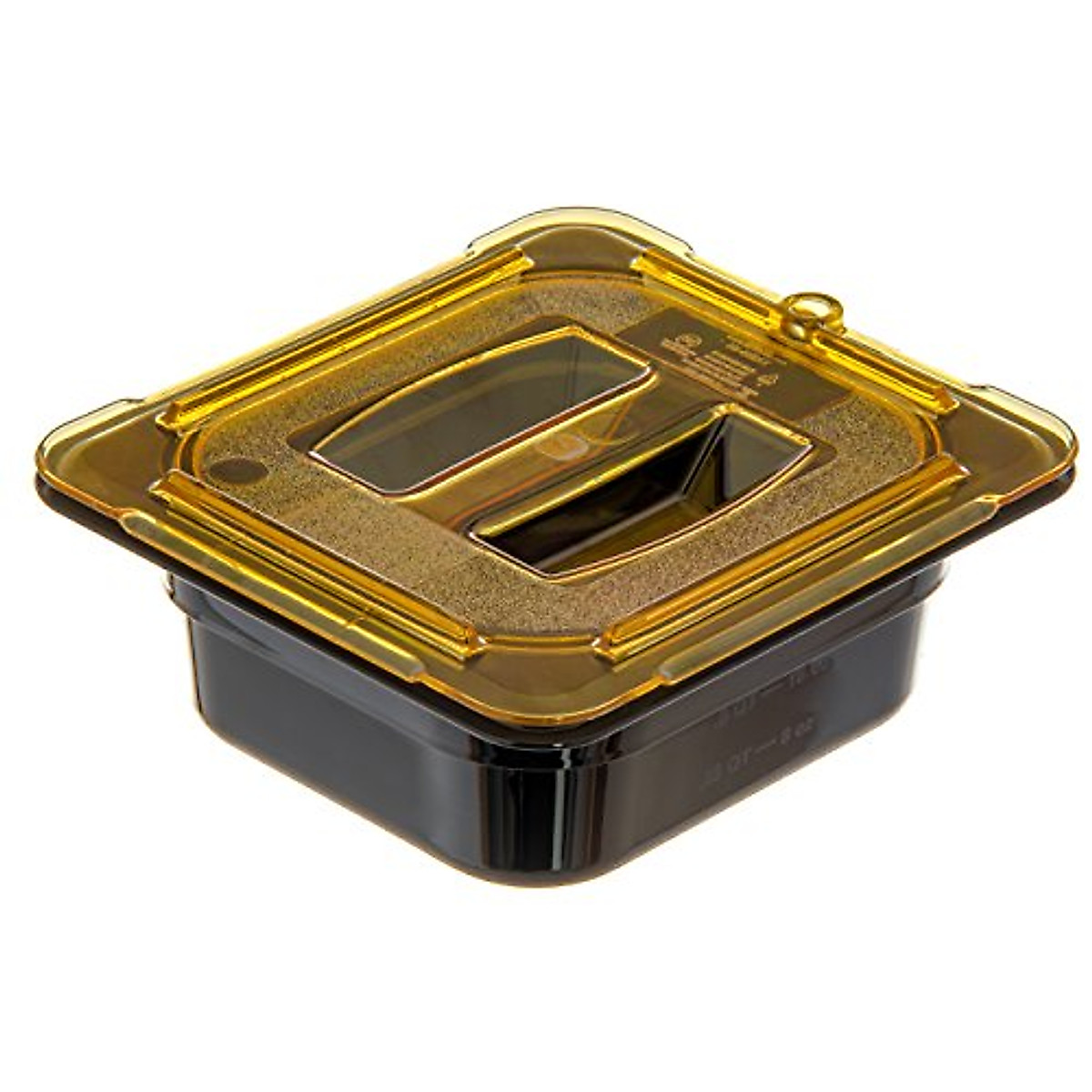 Carlisle FoodService Products 10510U13 StorPlus High Heat Universal Handled Food Pan Lid, Sixth Size, Amber