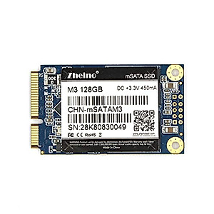 Zheino mSATA SSD 128GB M3 Internal Mini SATA SSD Drive 3D Nand Flash Solid State Drive for Mini PC Notebooks Tablets PC