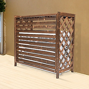 Air Conditioner Fence Screen, Privacy Fence for Garbage Cans, Air Conditioner Fence for Outside Units, Fir Wood Privacy Fence Panels for Outside, Privacy Screen Kit (39.37 * 16.93 * 37.01in)