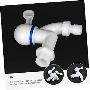 Veemoon 6pcs Clothes Machine Faucet Sink Faucet Bathtub Water Tap Bathroom Accessories Sink Accessories Kitchen Faucet White Faucet Outdoor Faucet Laundry Faucet White Tap Pp Small Faucet