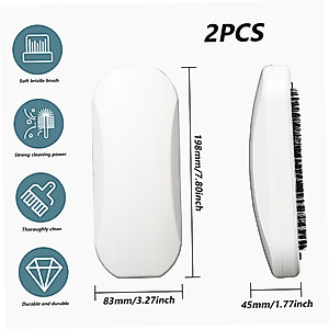 Crumb Sweeper Carpet Brush Carpet Sweeper 2PCS Handheld Rolling Ergonomic Pp Bristle Nutshell Crumb Brush Abs Cleaning Crumber for Table Bed Sofa Carpet