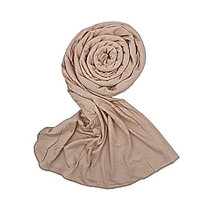 Hybeeh Hijab Scarfs for Women Premium Jersey Hijab Hijab for Women Muslim Cotton Hijab (Sand)
