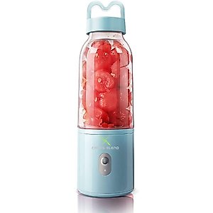 CrossBlend V2 Portable Personal Blender, Smoothie Blender for Shakes and Smoothies with USB Rechargeable, Mini Blender Juicer Cup On the Go for Travel, Outdoor, Gym, Office (Blue)