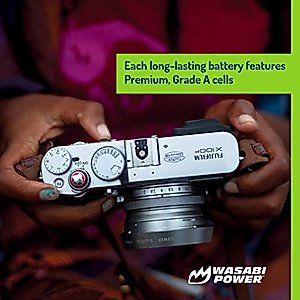 Wasabi Power Battery (3-Pack) and Charger for Fujifilm NP-W126 & HS50EXR, X-T100, X-T200, X100F, X100V, X-A10, X-E2S, X-E3, X-E4, X-Pro2, X-Pro3, X-T1, X-T2, X-T3, X-T10, X-T20, X-T30, X-T30 II