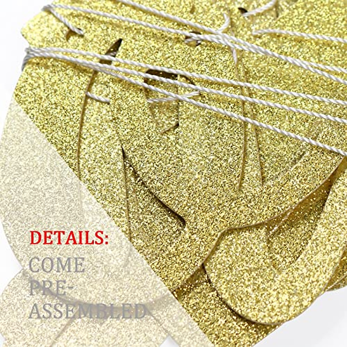 One Day Away Banner, Rehearsal Dinner Decorations Supplies, Wedding Party Sign, Tomorrow We Do, Pre-Strung, Photo Background, Gold Glitter