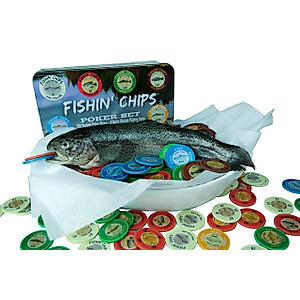 Fishin' Chips - Freshwater - Premium Quality Poker Chips and Playing Card Set