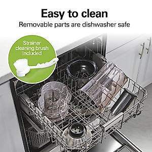 Hamilton Beach Juicer Machine, Big Mouth Large 3” Feed Chute for Whole Fruits and Vegetables, Easy to Clean, Centrifugal Extractor, BPA Free, 800W Motor, Black