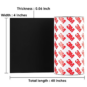 Non Slip Furniture Pads for Hardwood Floors, Cuttable Self Adhesive Silicone Anti Skid Pads Grippers for Furniture Electronics Home Appliances, 4 x 40 Inches (Black)